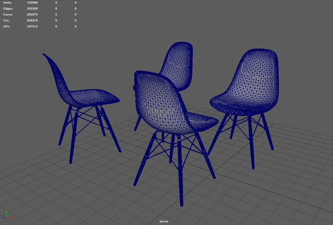 Simple Color Chairs Office - 3D Model by ViperJr3D