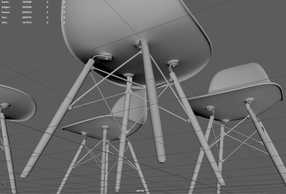 Simple Color Chairs Office - 3D Model by ViperJr3D