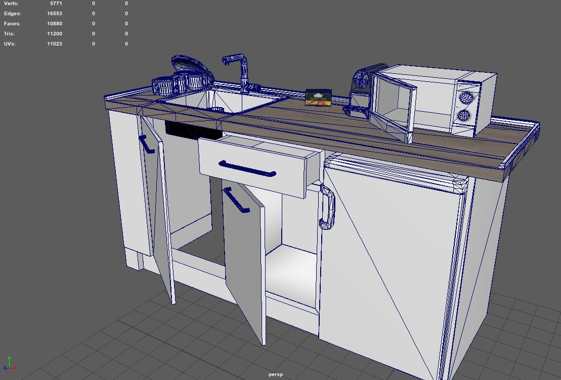 Simple Kitchen Part - 3D Model by ViperJr3D