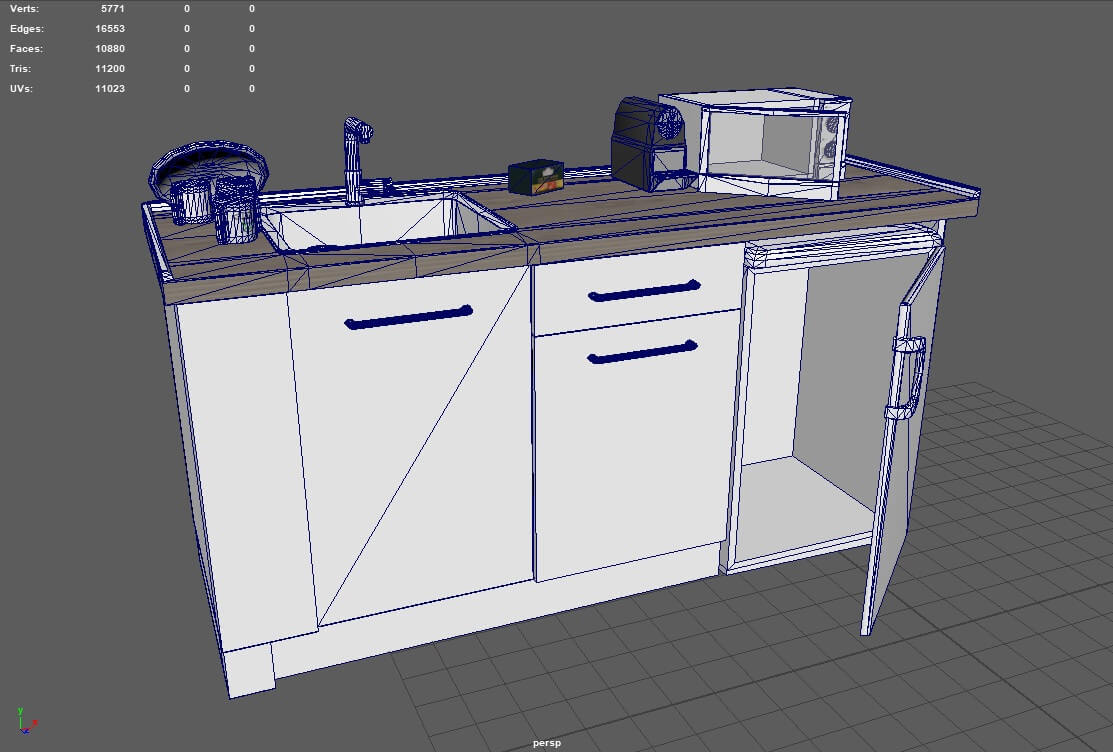 Simple Kitchen Part - 3D Model by ViperJr3D