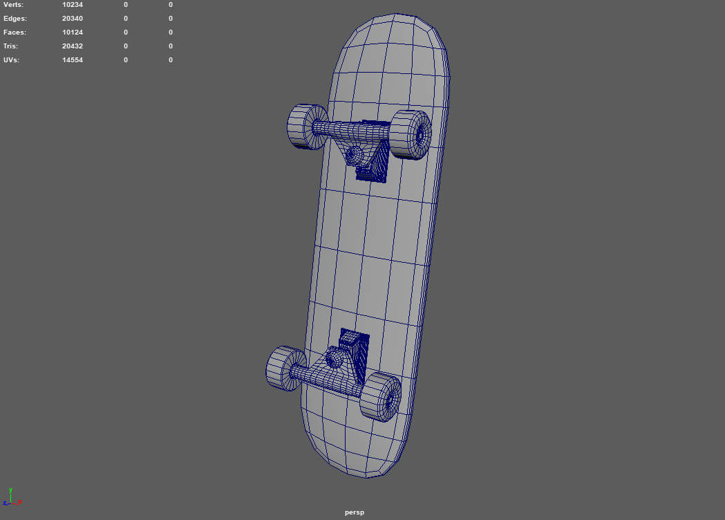Skate Low Poly - 3D Model by ViperJr3D