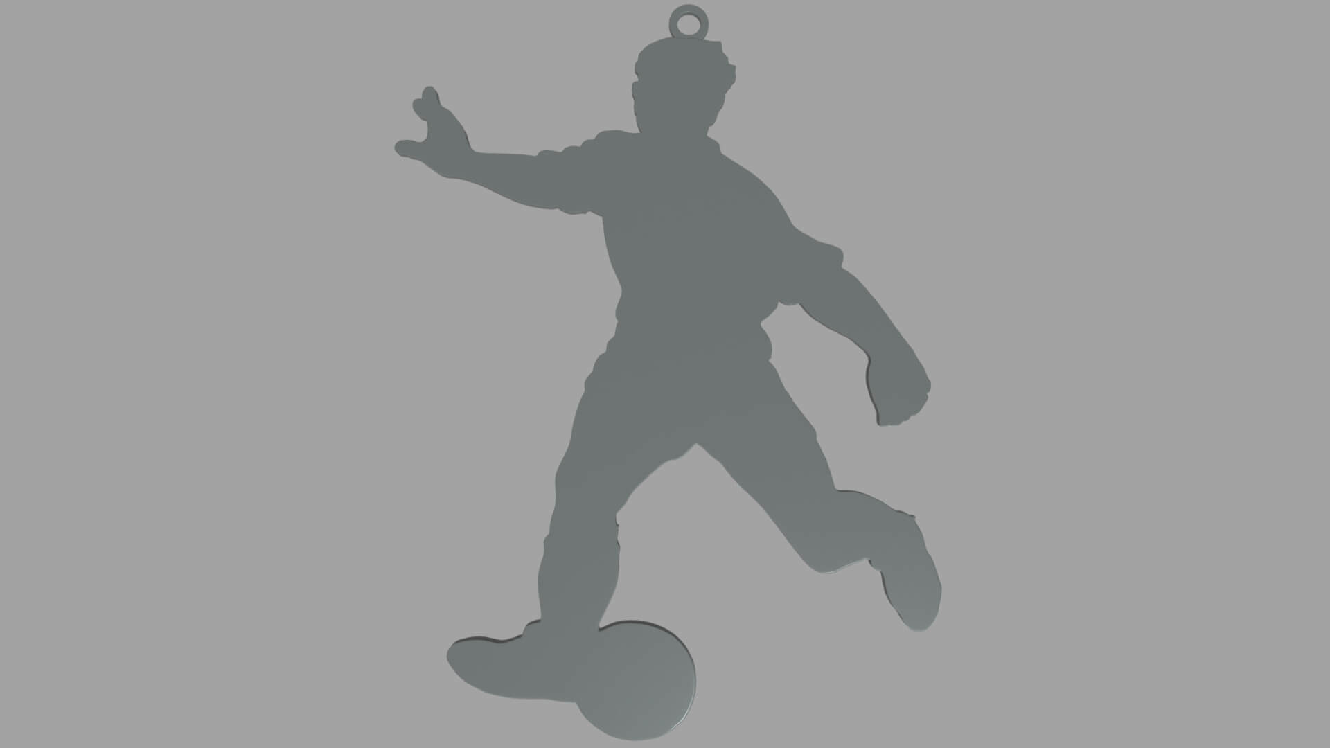 Soccer Key Ring Chain 01 - 3D Model by ViperJr3D