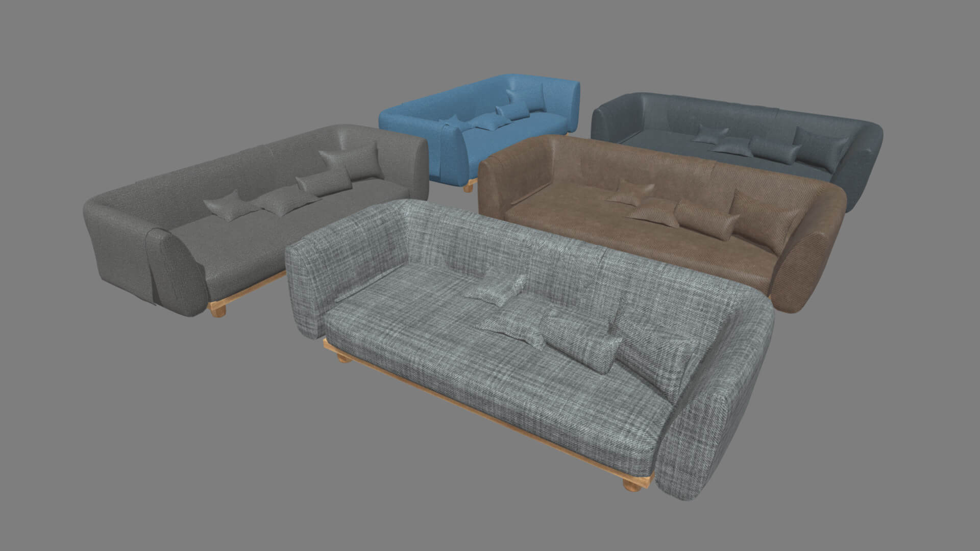 Sofa Pack Low Poly - 3D Model by ViperJr3D