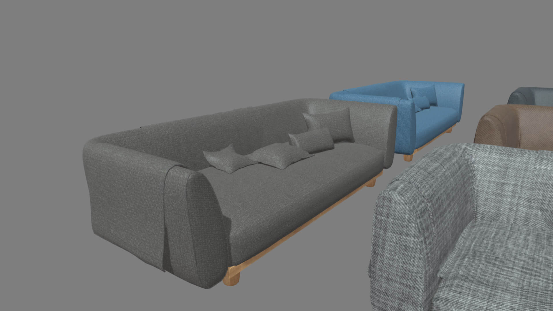 Sofa Pack Low Poly - 3D Model by ViperJr3D