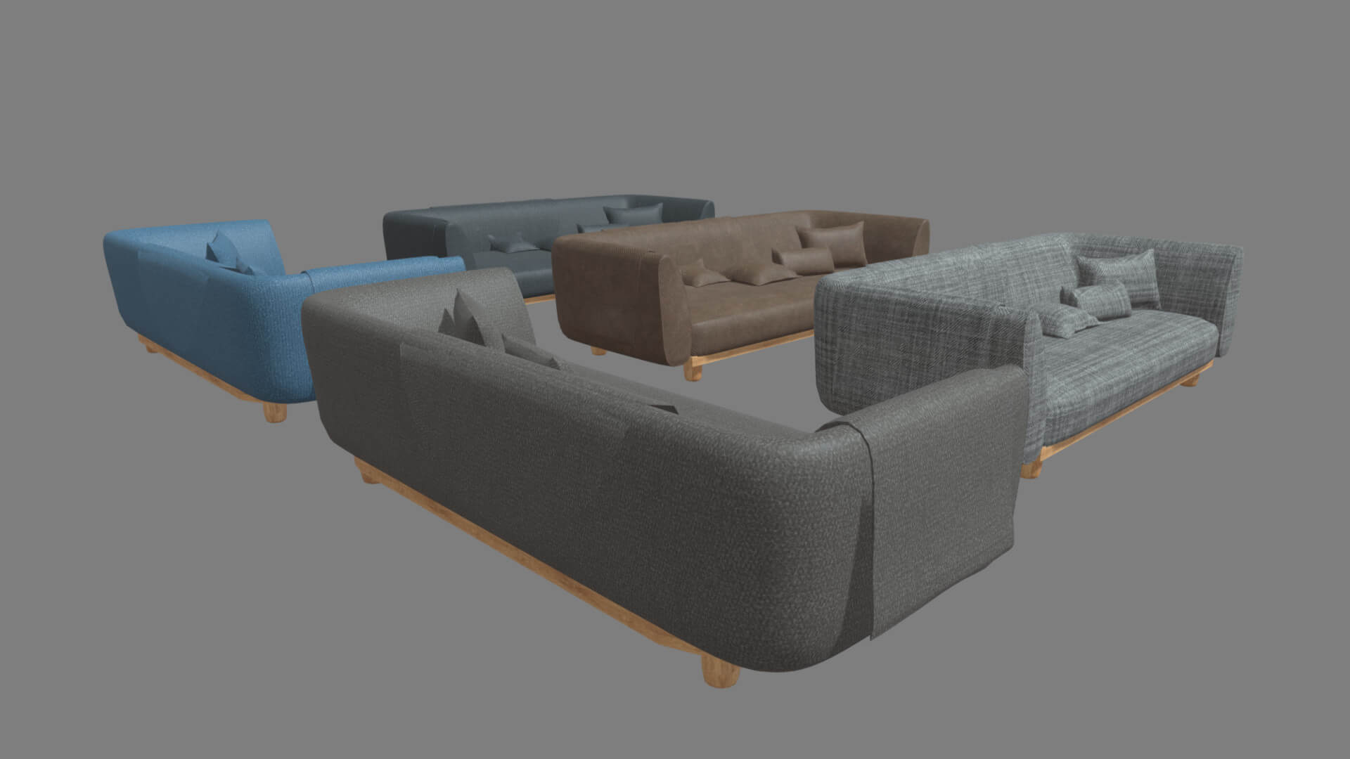 Sofa Pack Low Poly - 3D Model by ViperJr3D