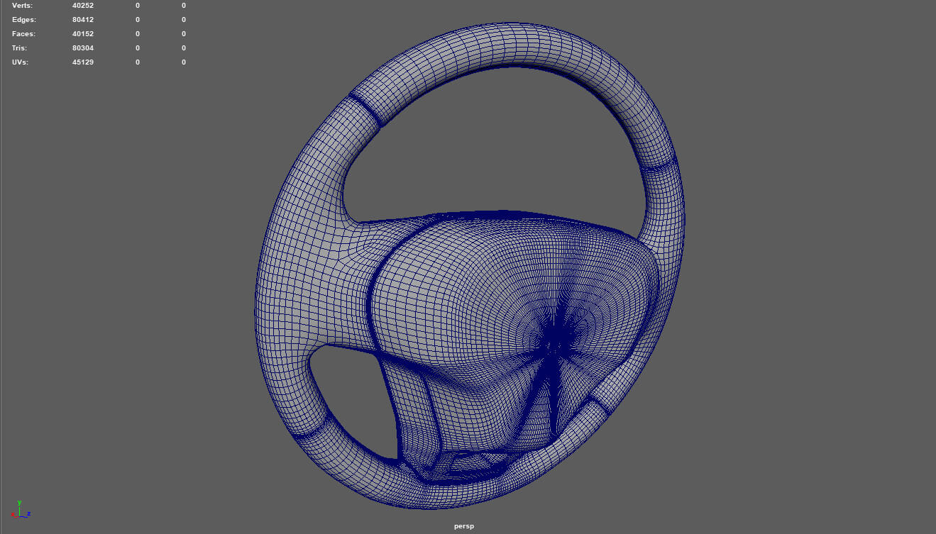 Steering Wheel Car 01 - 3D Model by ViperJr3D