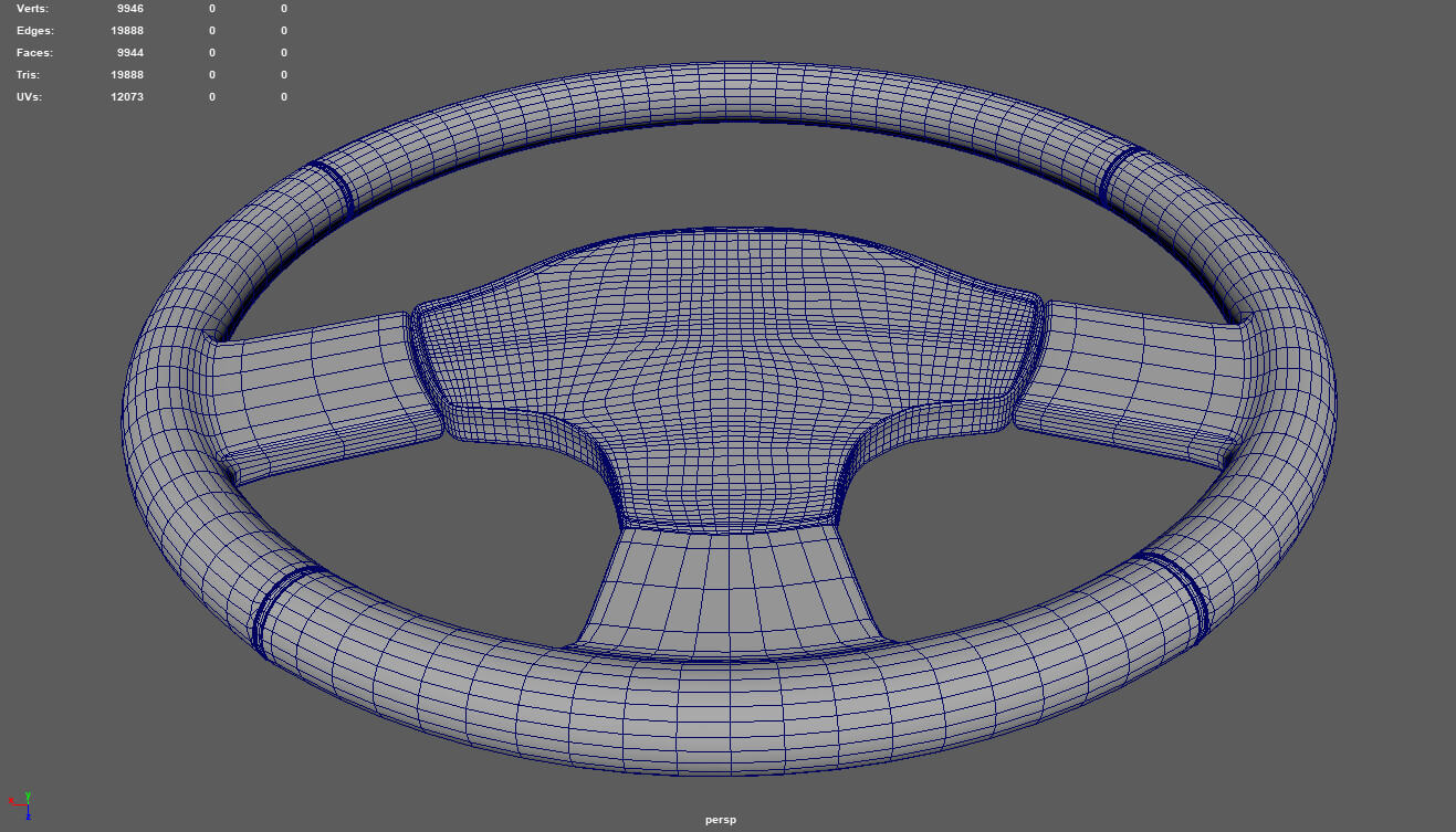 Steering Wheel Car 02 - 3D Model by ViperJr3D