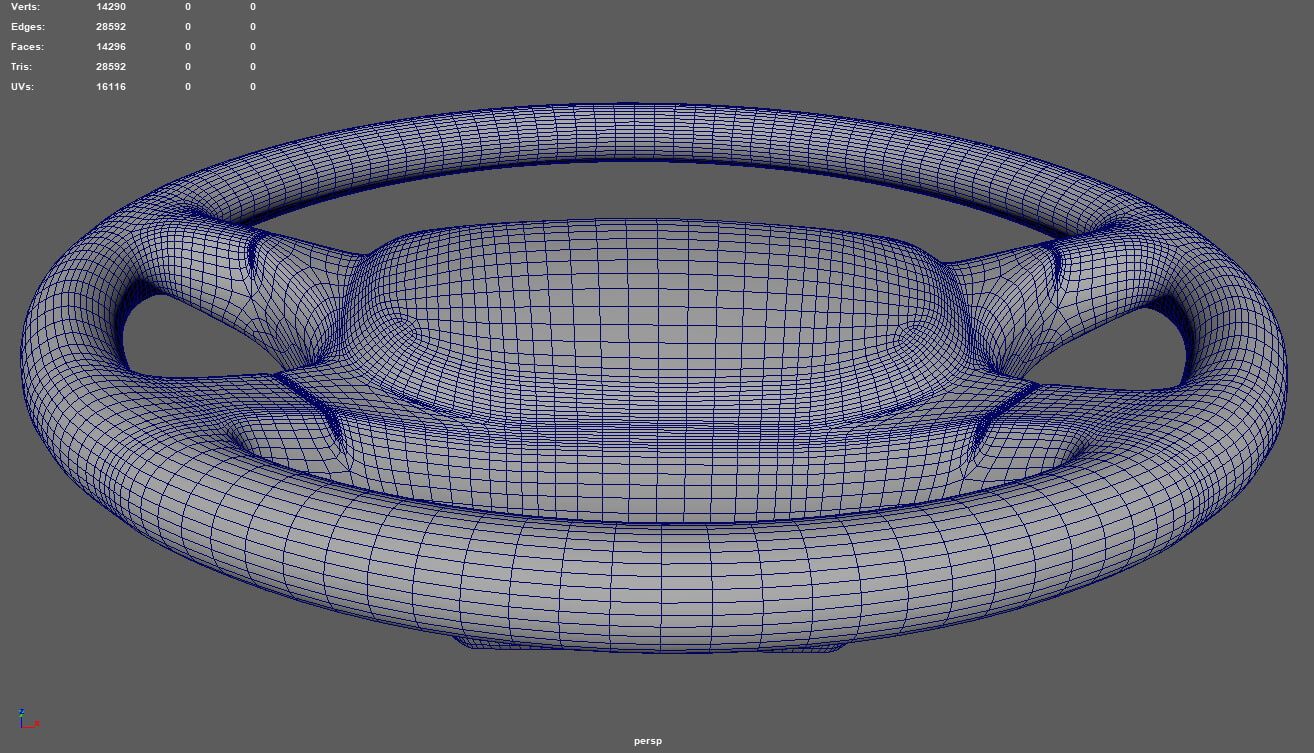 Steering Wheel Car 03 - 3D Print Model by ViperJr3D