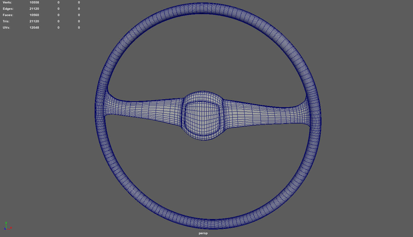 Steering Wheel Car 05 - 3D Print Model by ViperJr3D