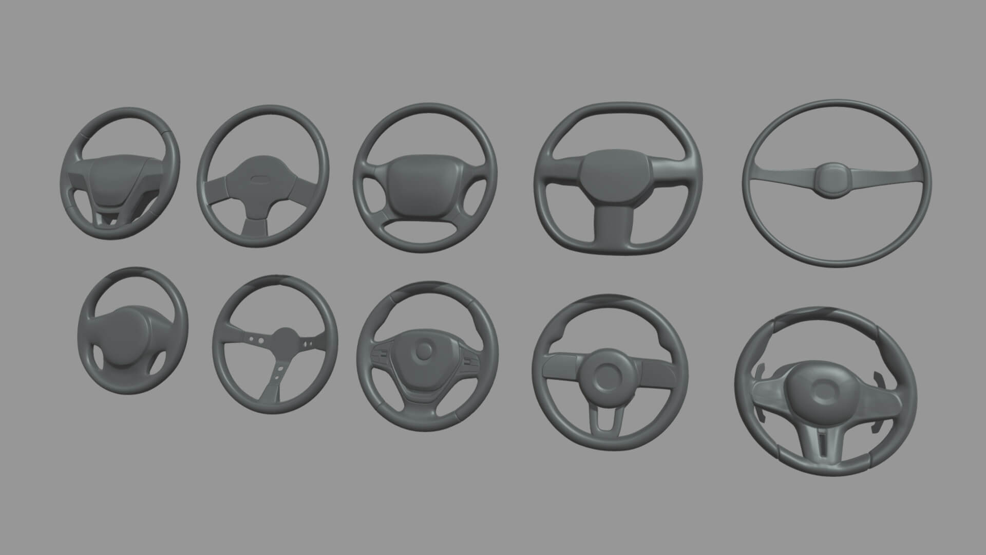 Steering Wheel Car Pack 01 - 3D Model by ViperJr3D