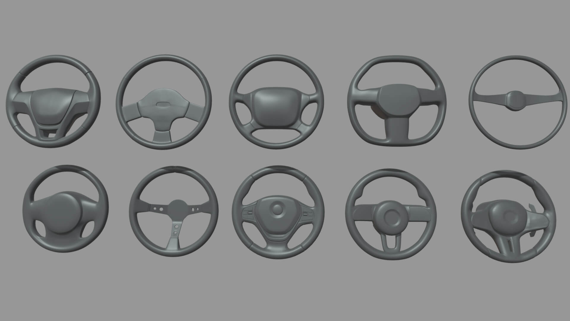 Steering Wheel Car Pack 01 - 3D Model by ViperJr3D