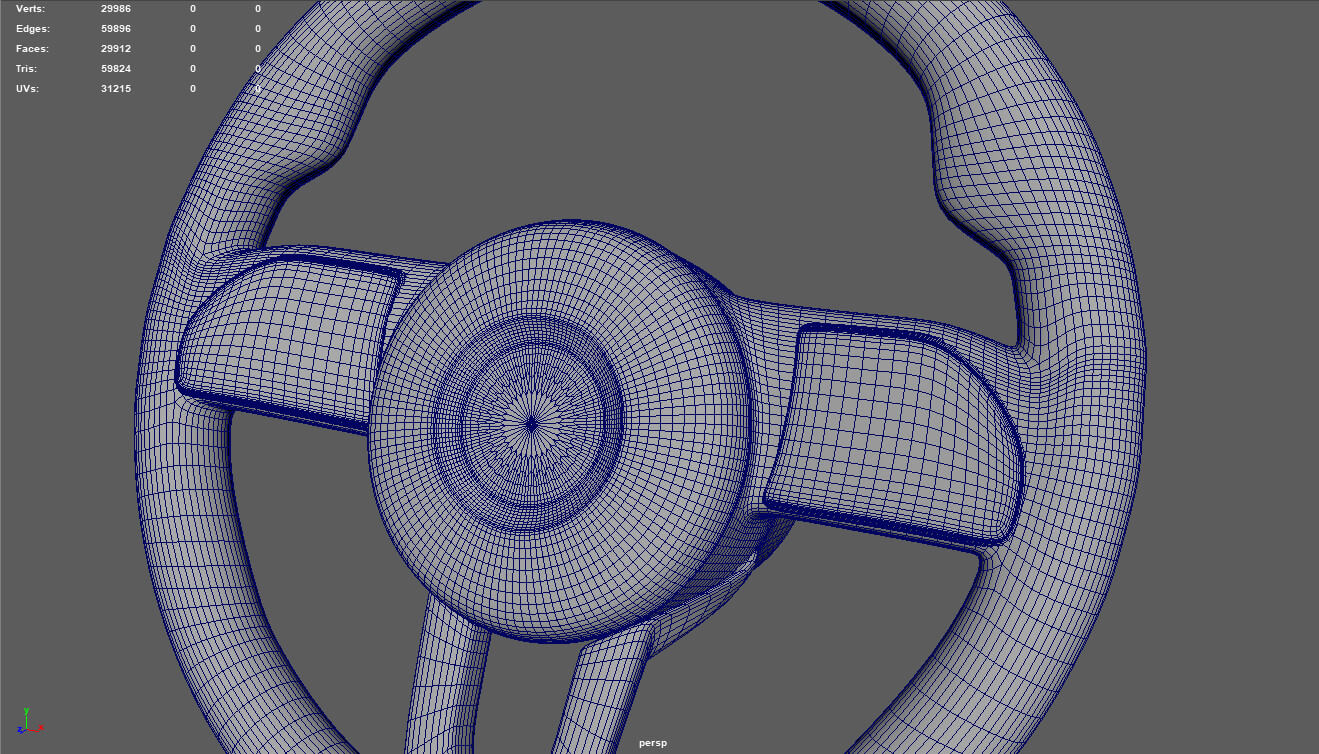 Steering Wheel Sport Car 04 - 3D Print Model by ViperJr3D