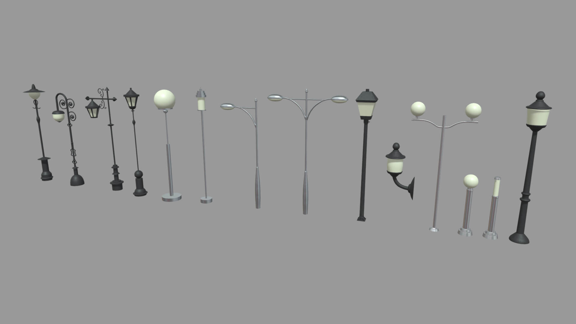 Street Lights Pack - 3D Model by ViperJr3D
