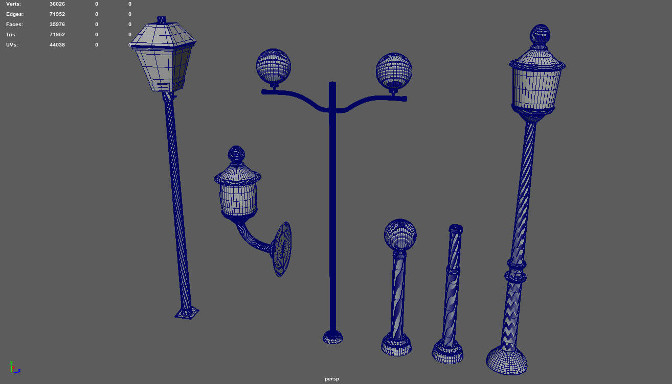 Street Lights Pack - 3D Model by ViperJr3D