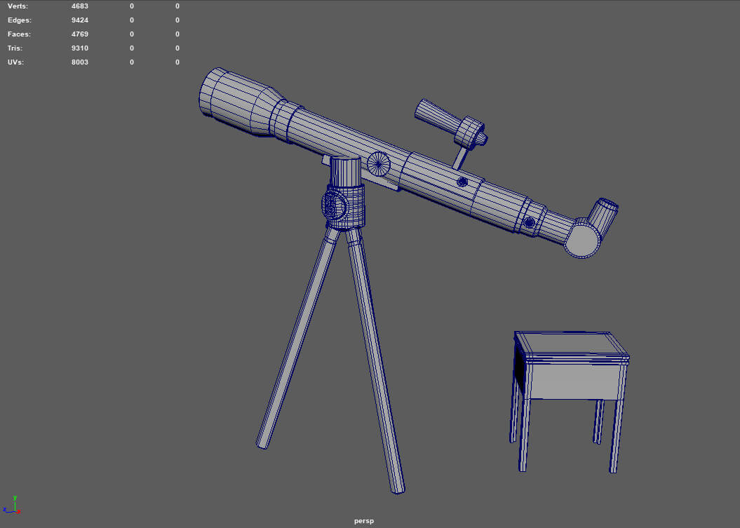 Telescope Kit Set Astronomy - 3D Model by ViperJr3D