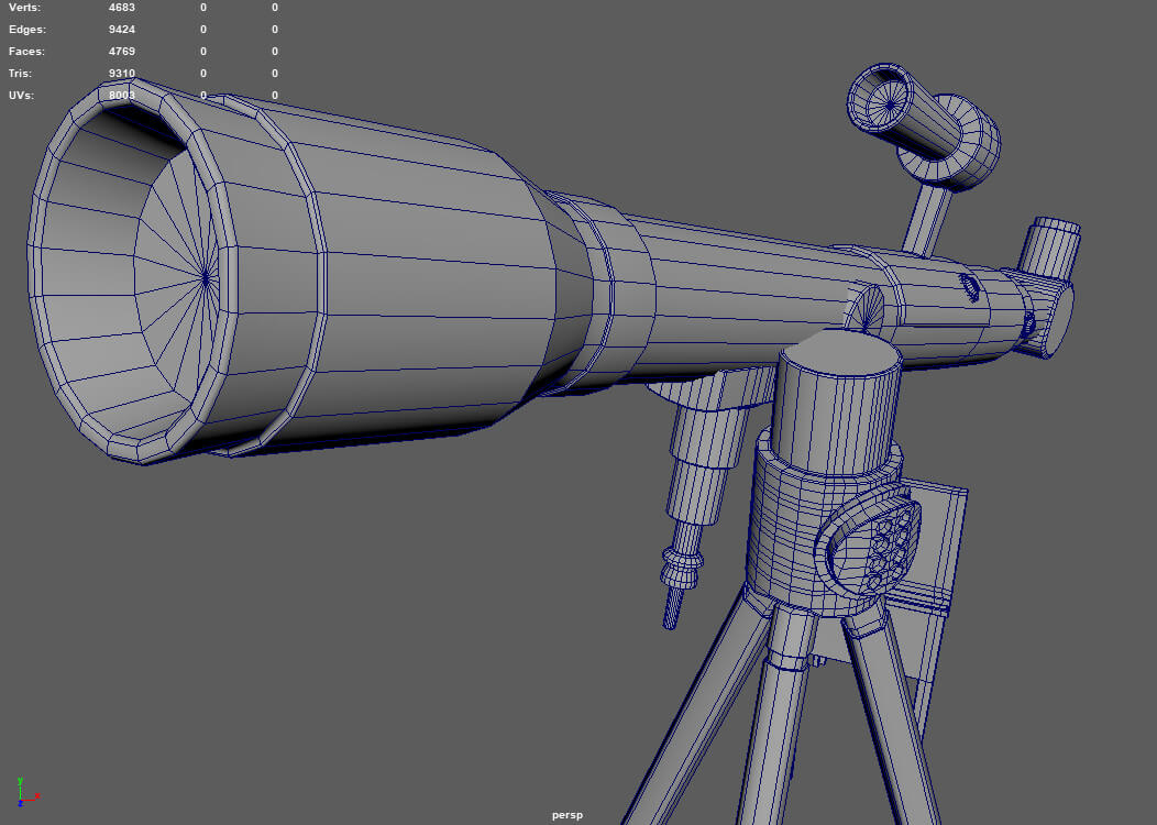 Telescope Kit Set Astronomy - 3D Model by ViperJr3D