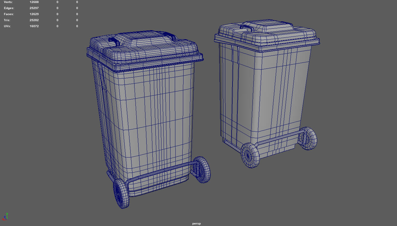 Trash Can Bin - 3D Model by ViperJr3D