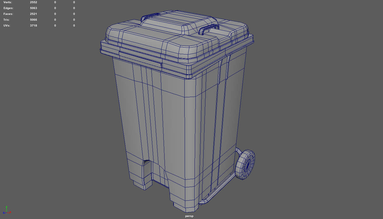 Trash Can Bin - 3D Model by ViperJr3D
