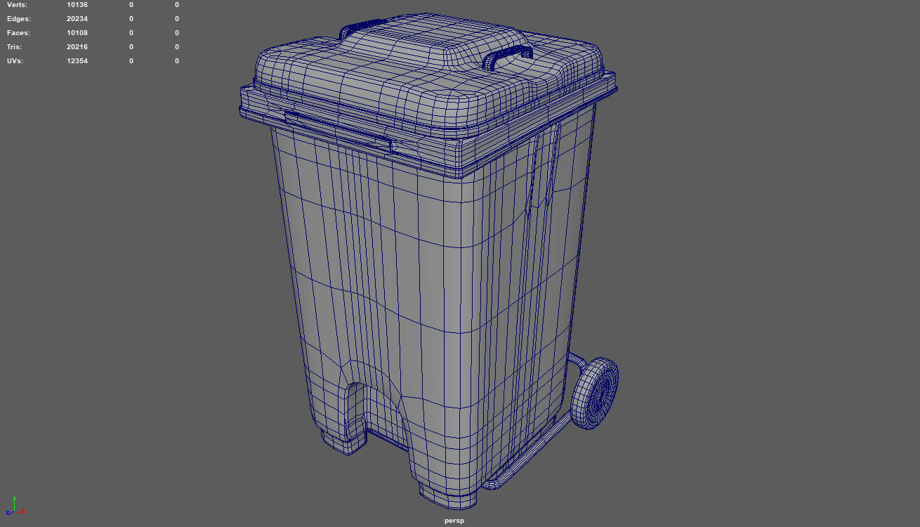 Trash Can Bin - 3D Model by ViperJr3D