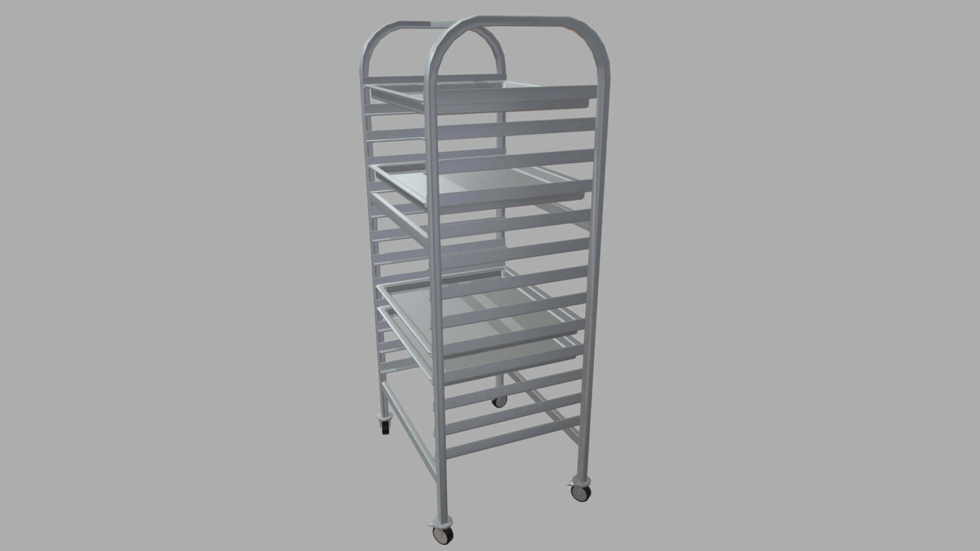 Tray Rack Trolley - 3D Model by ViperJr3D