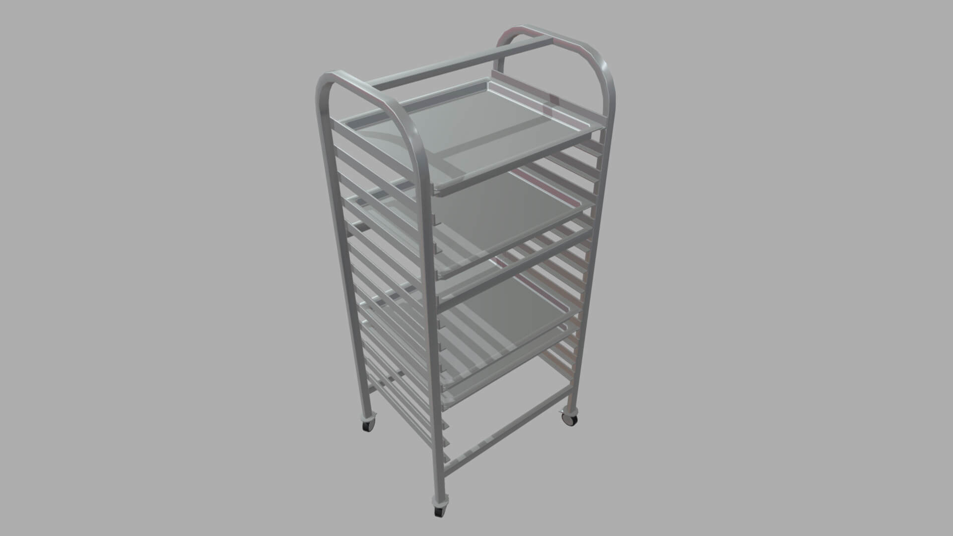 Tray Rack Trolley - 3D Model by ViperJr3D