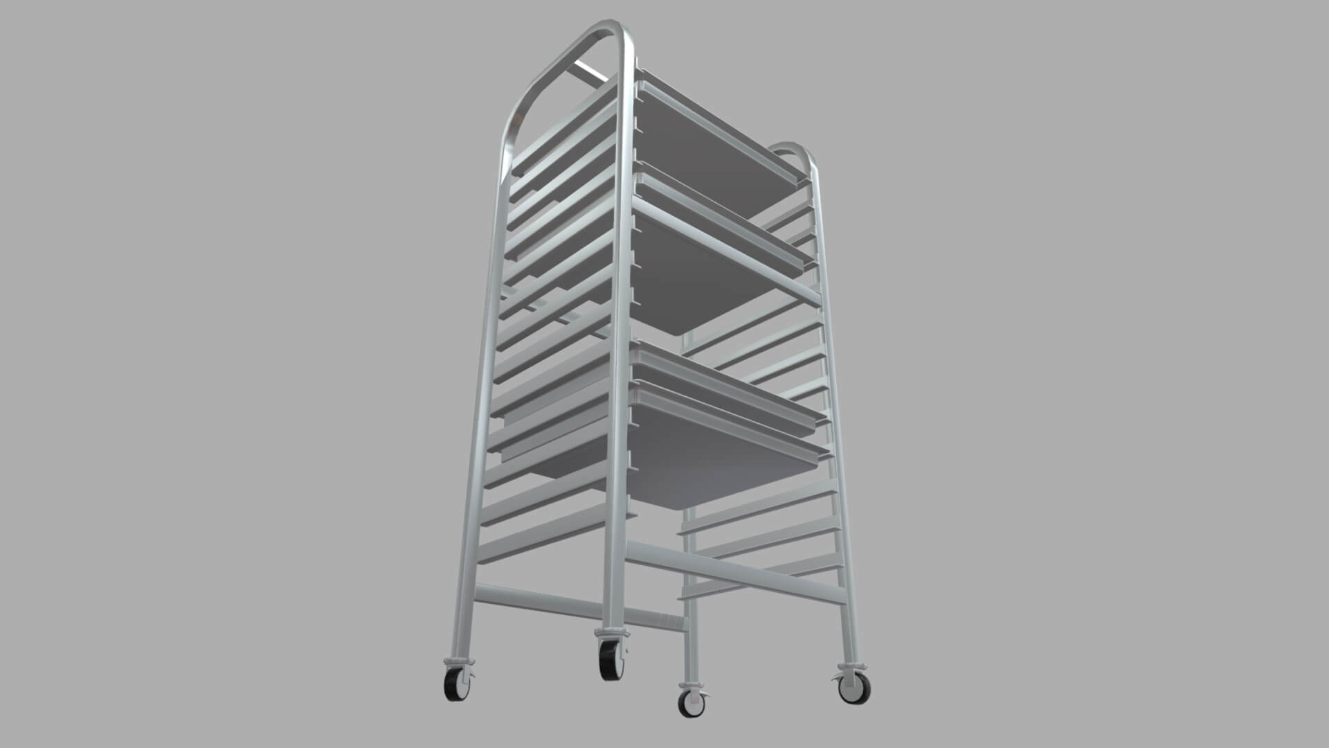 Tray Rack Trolley - 3D Model by ViperJr3D