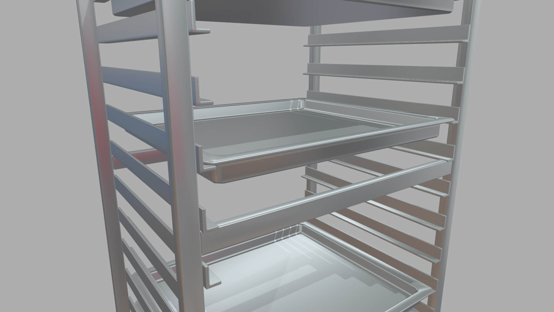 Tray Rack Trolley - 3D Model by ViperJr3D