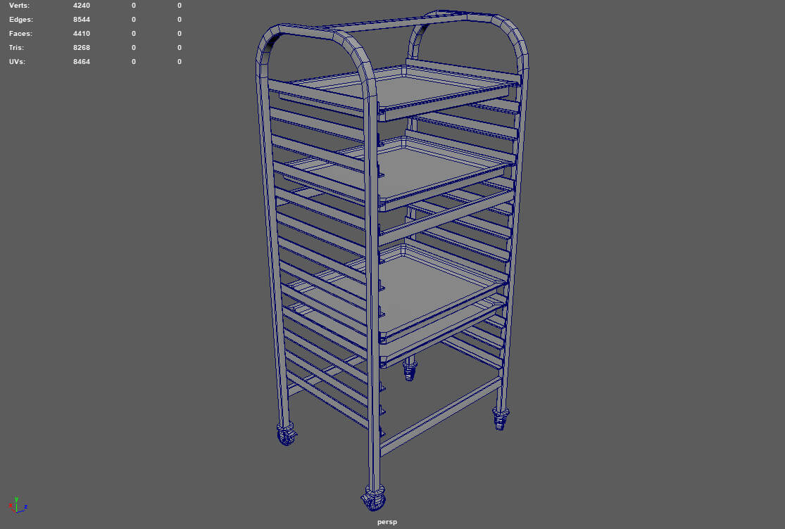 Tray Rack Trolley - 3D Model by ViperJr3D