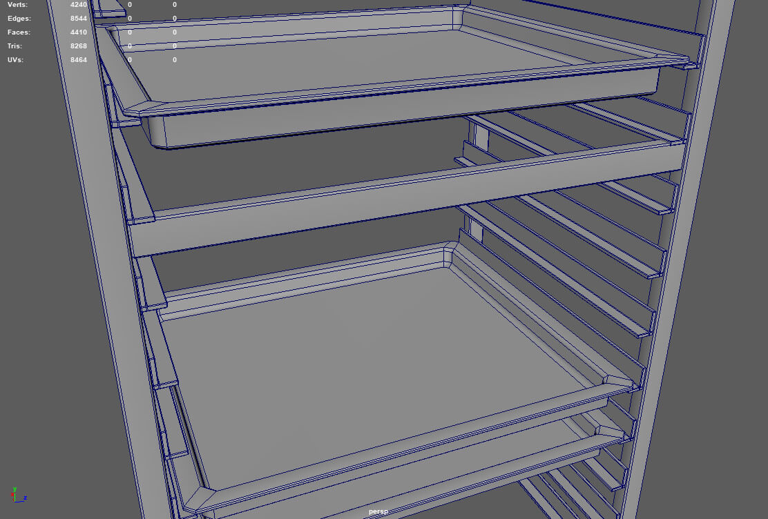 Tray Rack Trolley - 3D Model by ViperJr3D