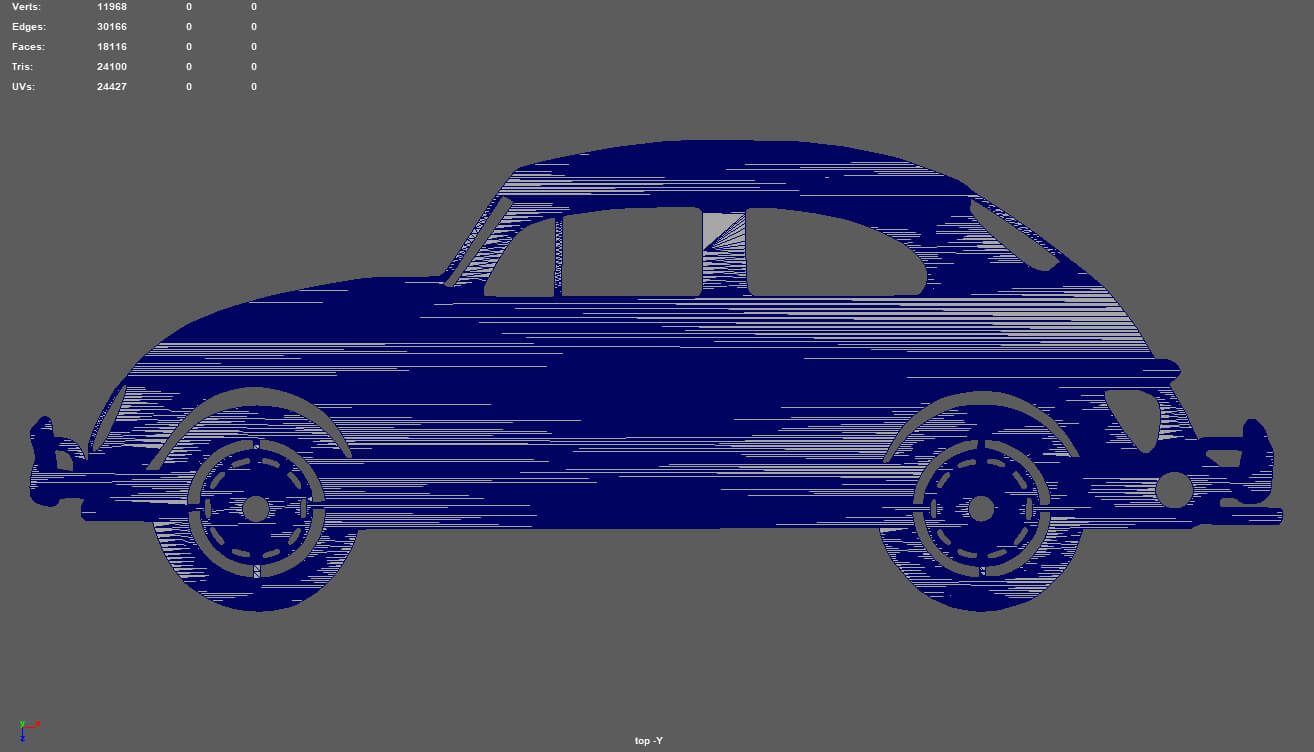 Volkswagen Beetle 1300 1965 Key Ring - 3D Model by ViperJr3D