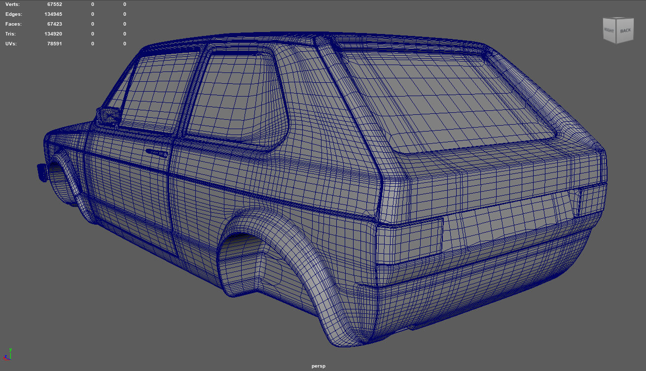 Volkswagen Golf MK1 Miniature - 3D Model by ViperJr3D