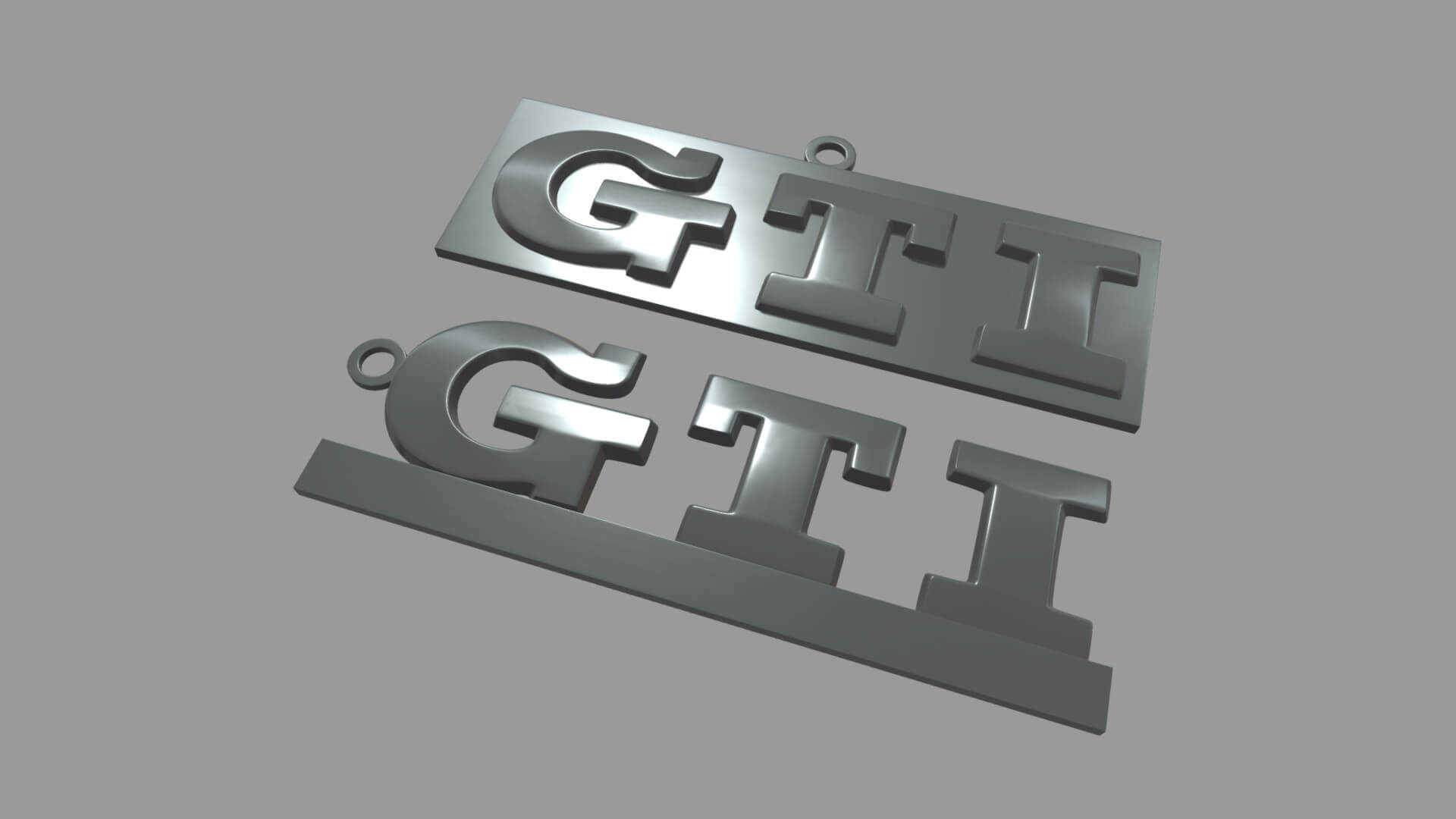 Volkswagen GTI Key Ring Chain - 3D Model by ViperJr3D