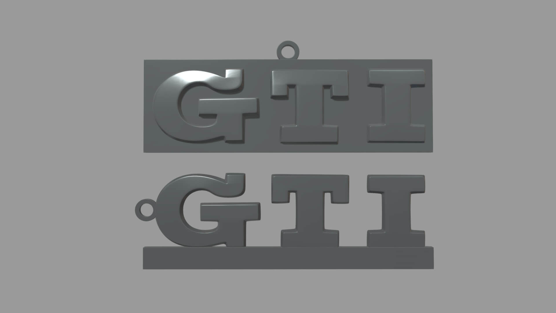Volkswagen GTI Key Ring Chain - 3D Model by ViperJr3D