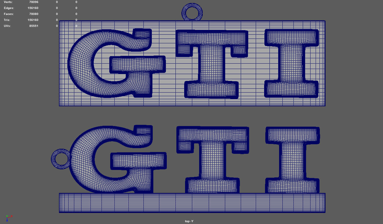 Volkswagen GTI Key Ring Chain - 3D Model by ViperJr3D