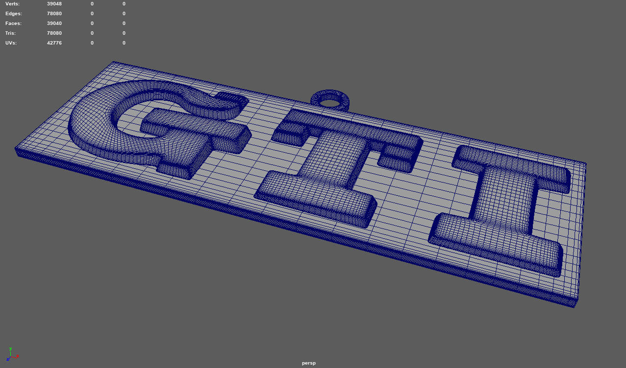 Volkswagen GTI Key Ring Chain - 3D Model by ViperJr3D