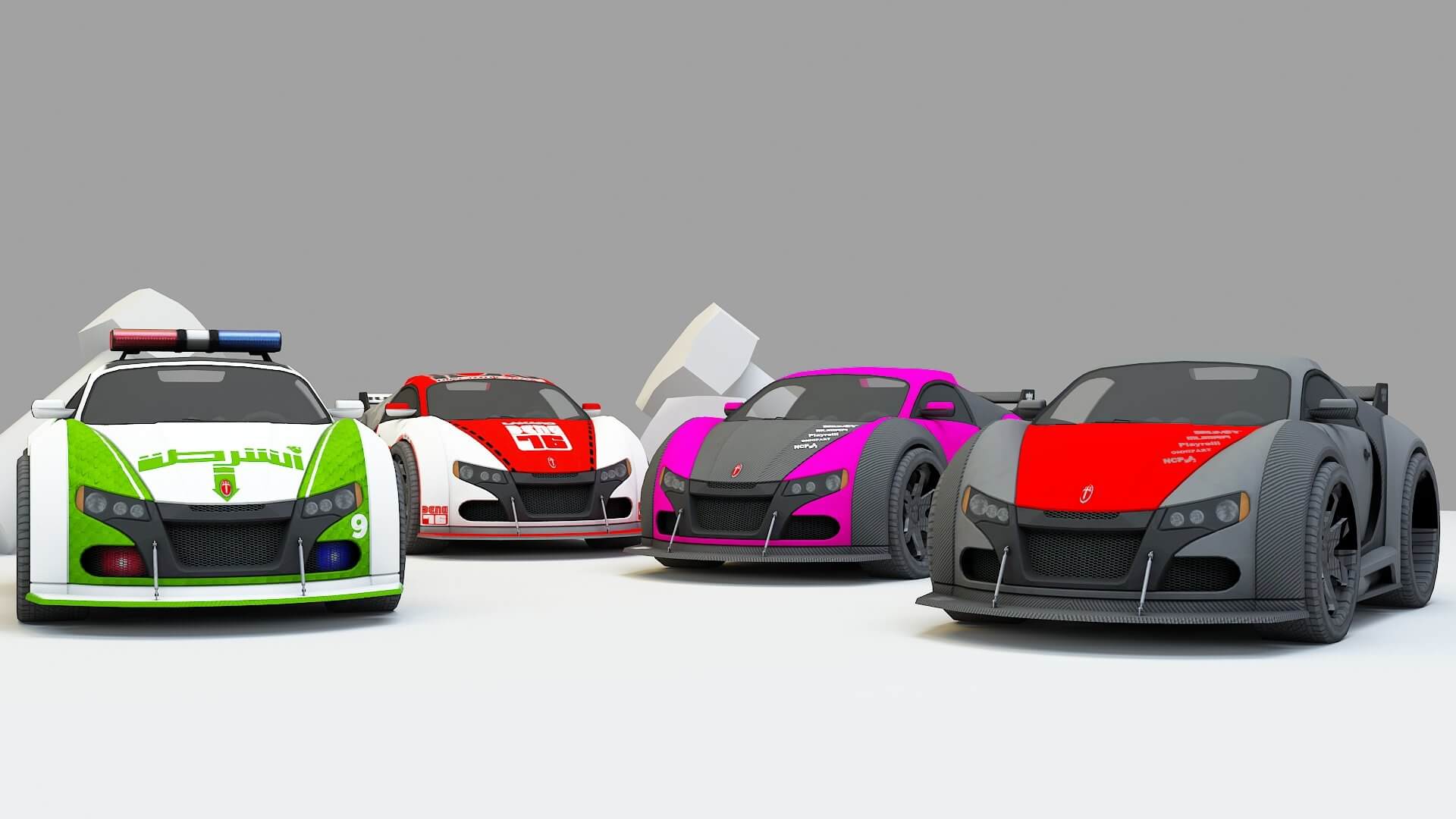 Cartoon Car (Mini Car 1) - 3D Model by vipkat