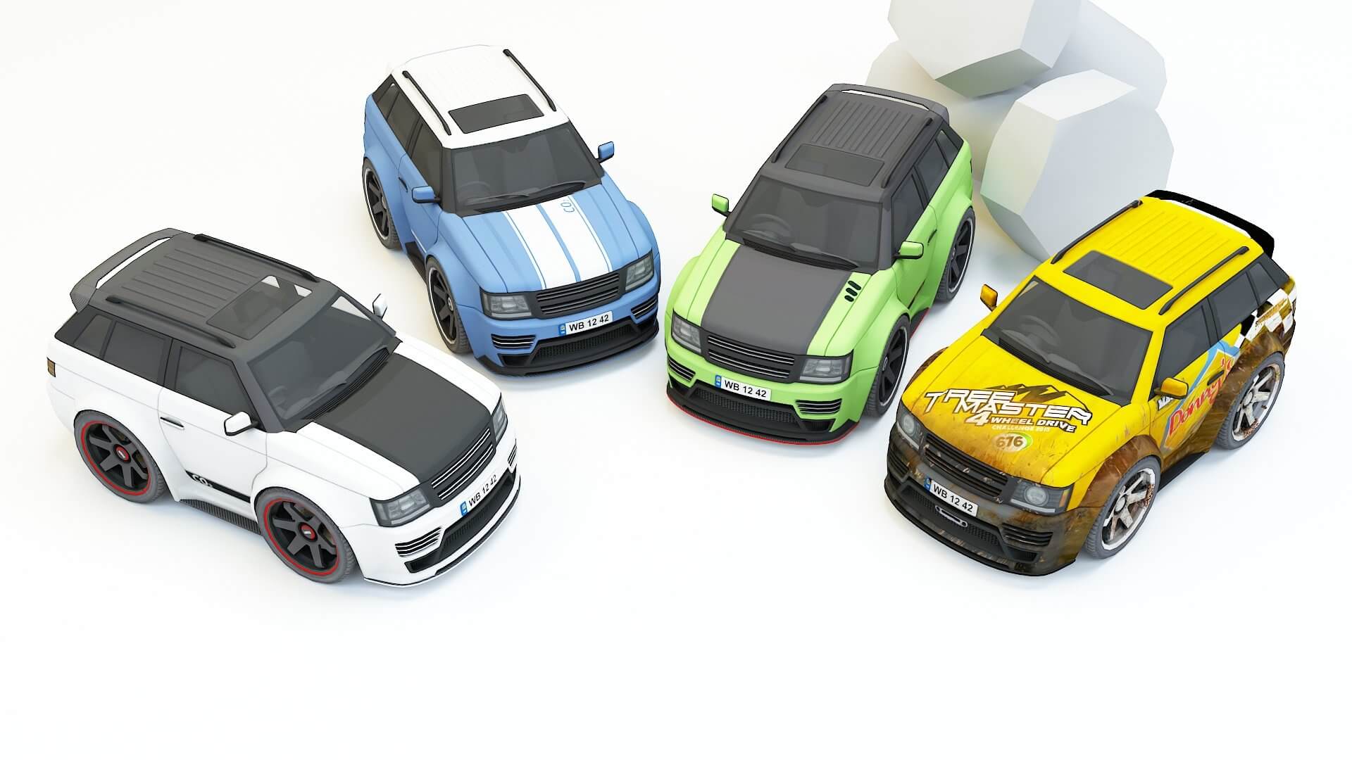 Cartoon Car ( Mini Car 13 ) - 3D Model by vipkat