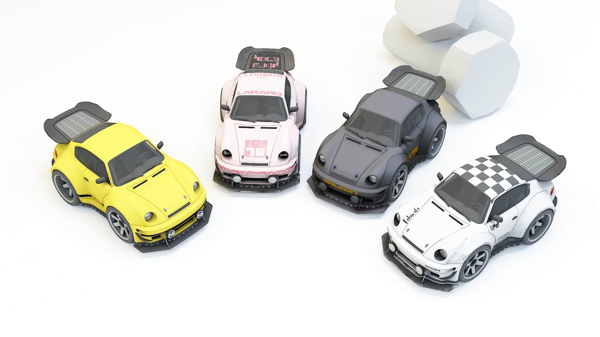 Cartoon Car ( Mini Car 14) - 3D Model by vipkat