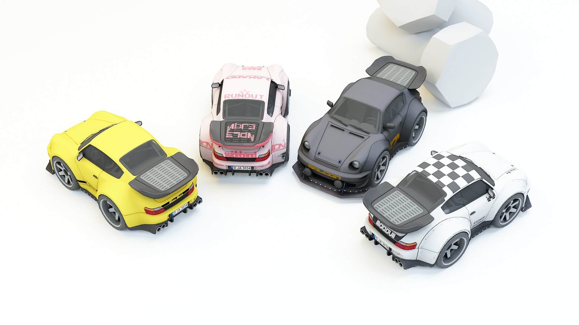 Cartoon Car ( Mini Car 14) - 3D Model by vipkat