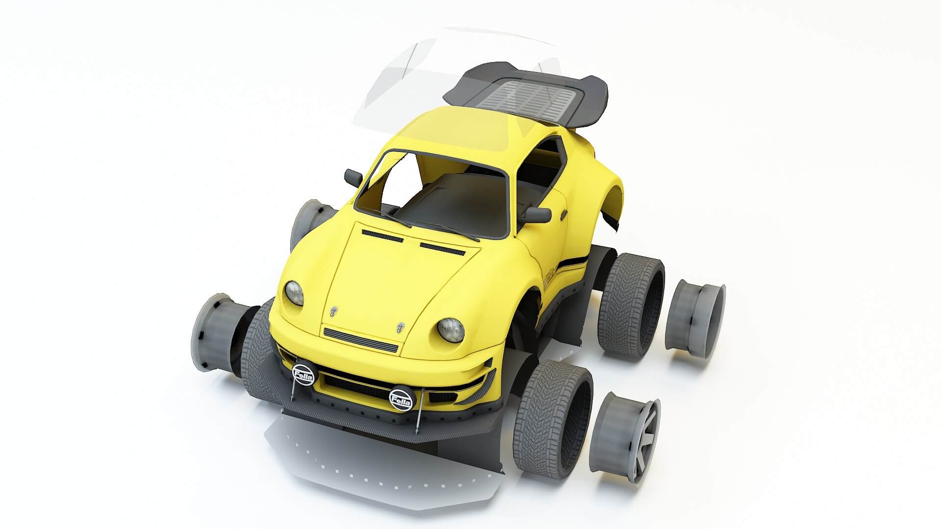 Cartoon Car ( Mini Car 14) - 3D Model by vipkat