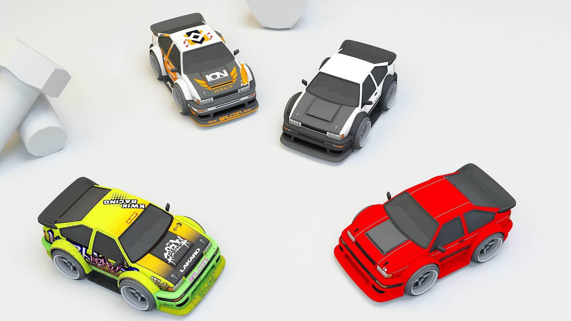 Cartoon Car (Mini Car 0) - 3D Model by vipkat