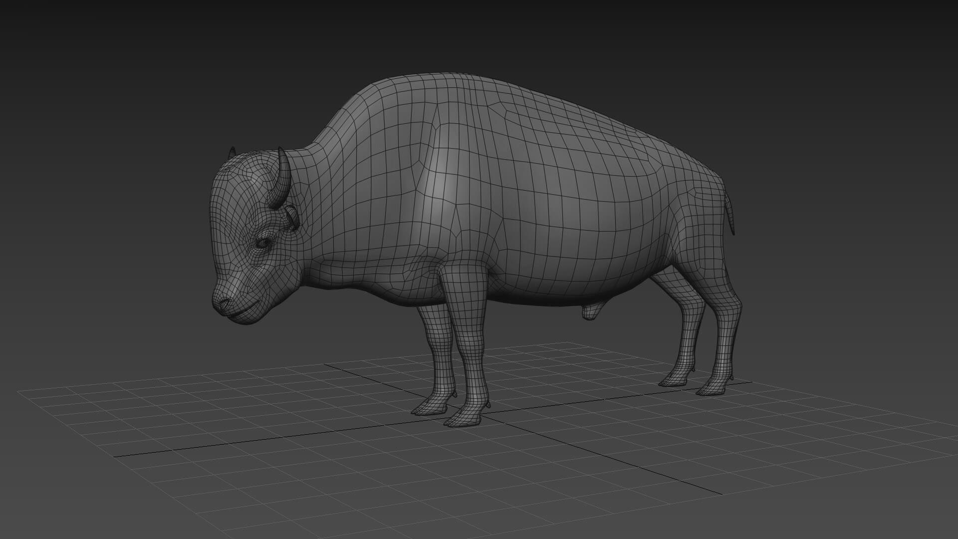 Bison Shape U - 3D Model by Virtual creator