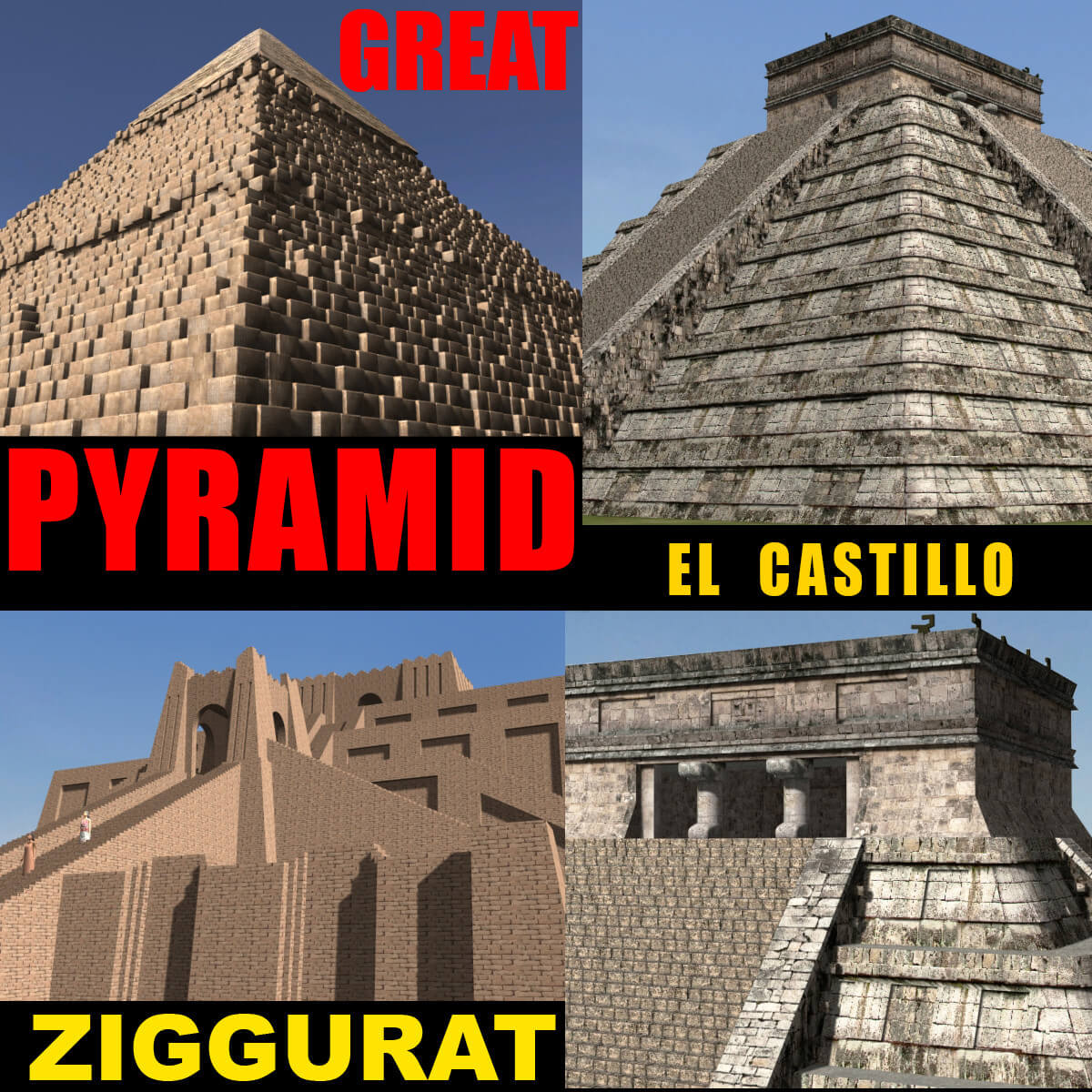 Great Pyramid Pack - 3D Model by Virtual creator