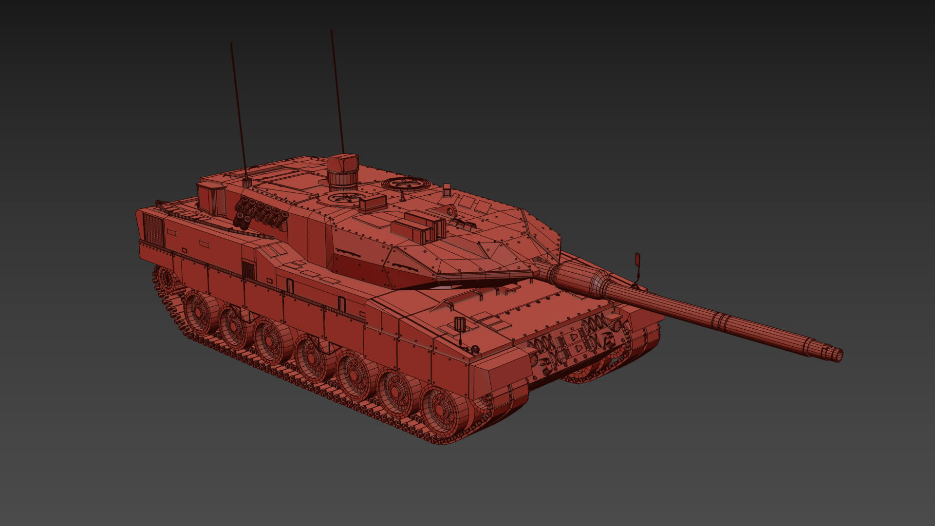 Leopard 2 A Tank - 3D Model by Virtual creator