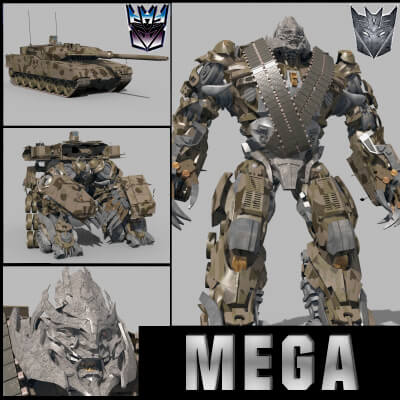 Megatron Ressurection - 3D Animated Transformer Model by Virtual creator