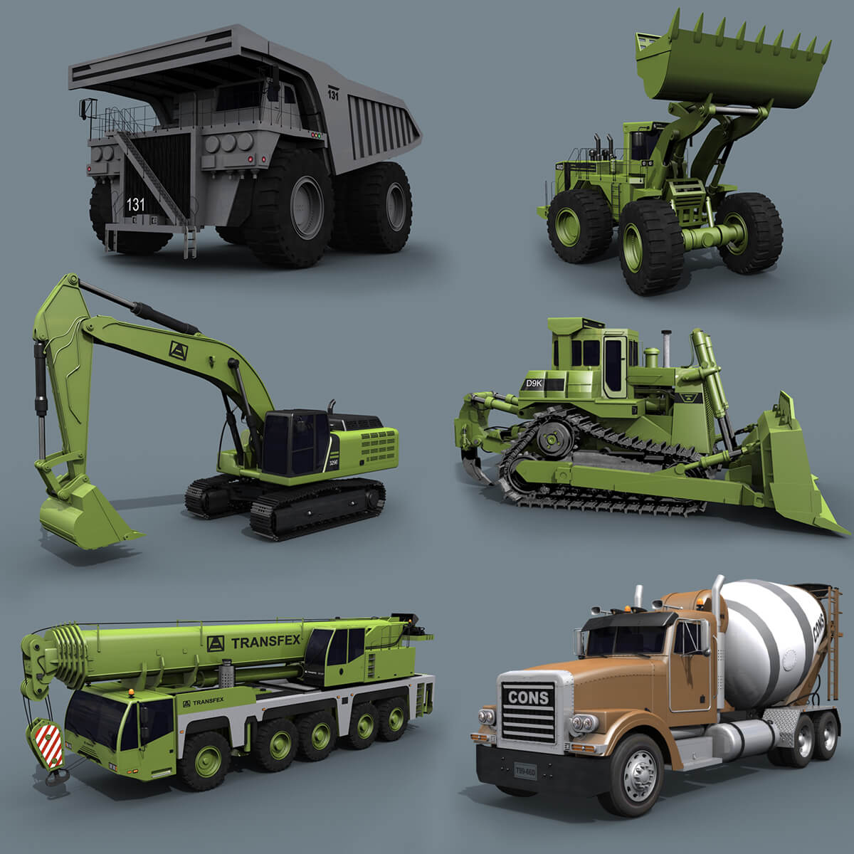 Mighty Mining Pack - Construction Vehicles by Virtual creator