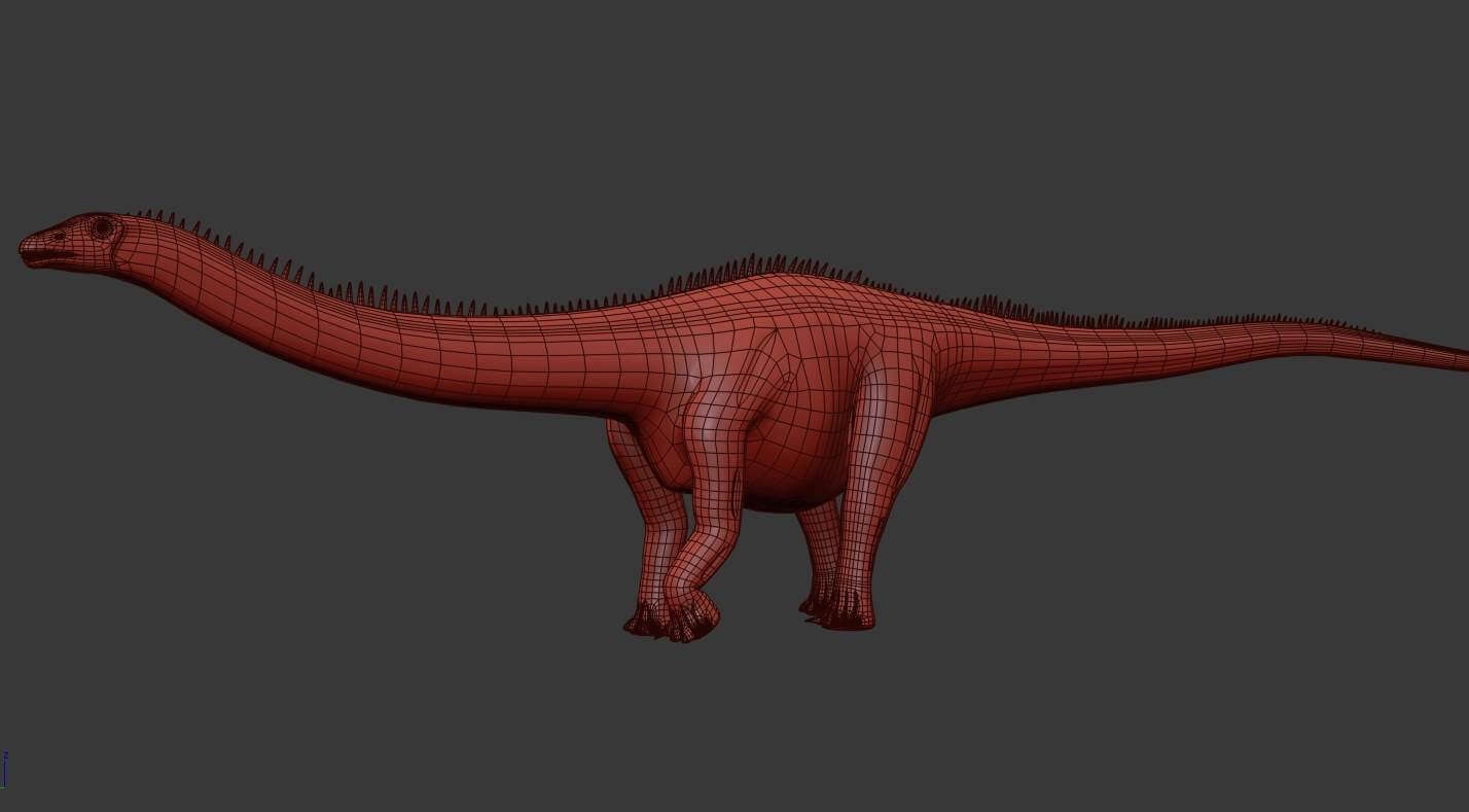 Diplodocus Dinosaur - 3D Model by Virtual creator