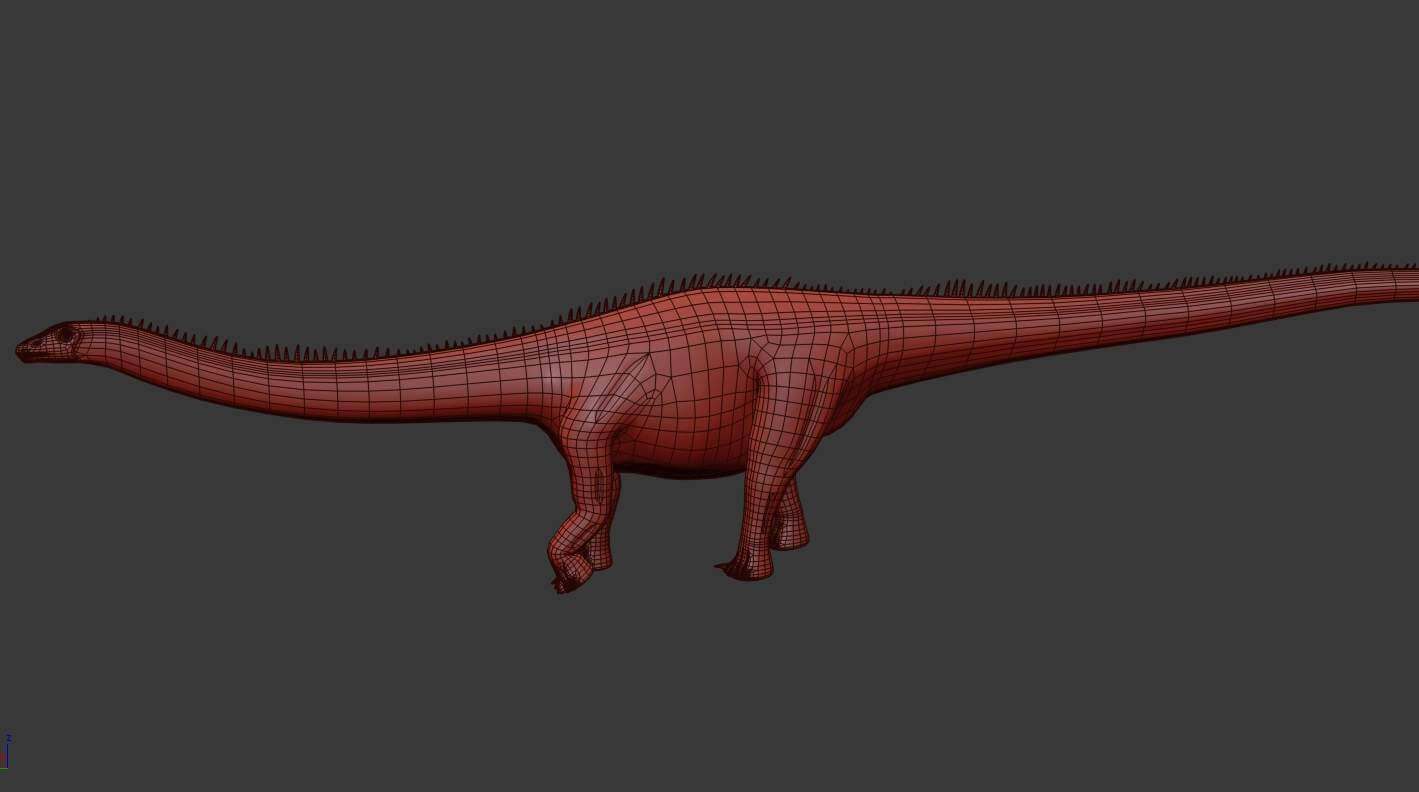 Diplodocus Dinosaur - 3D Model by Virtual creator