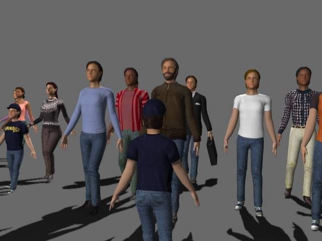 Walking People - 3D Model by Virtual creator