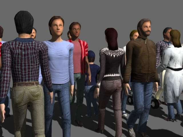 Walking People - 3D Model by Virtual creator